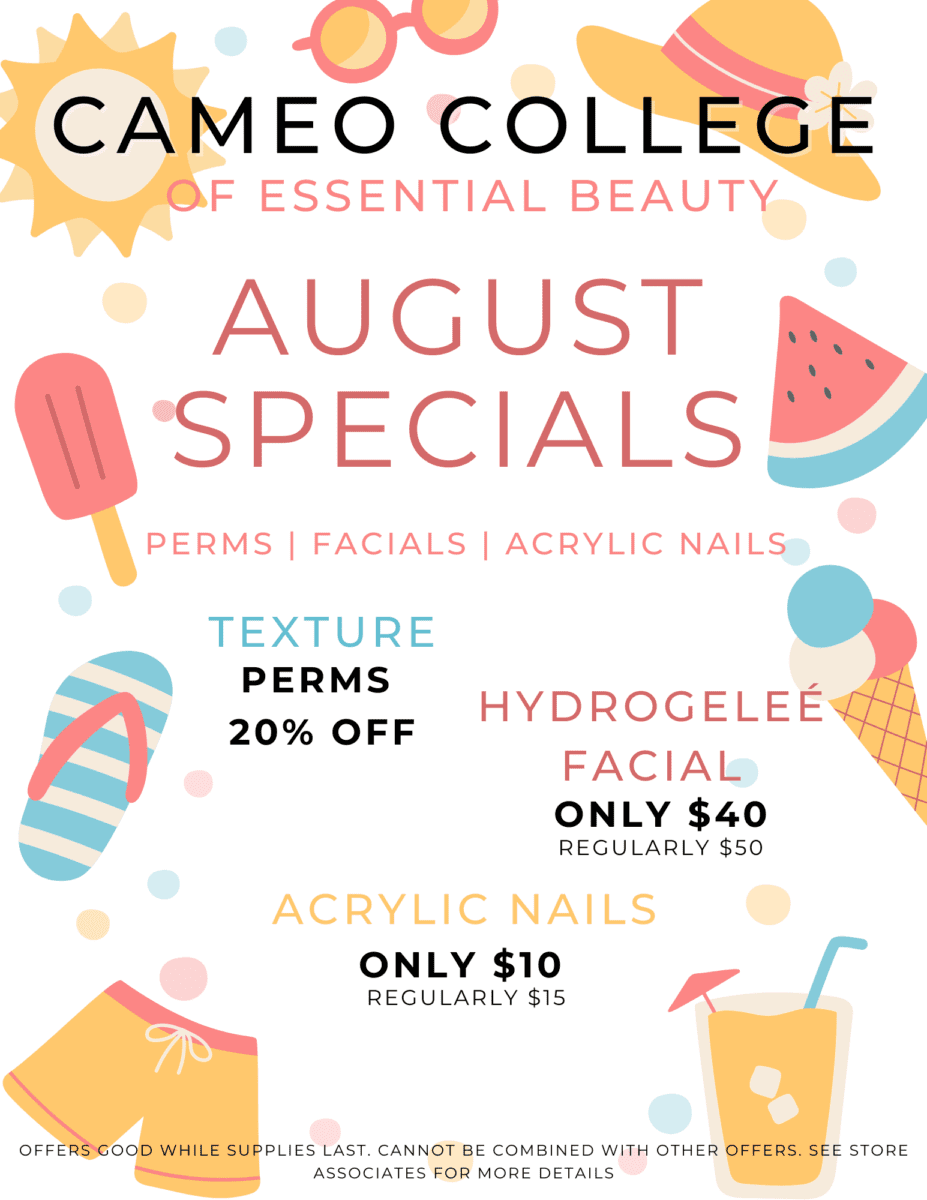 Monthly Promotions | Cameo College of Essential Beauty