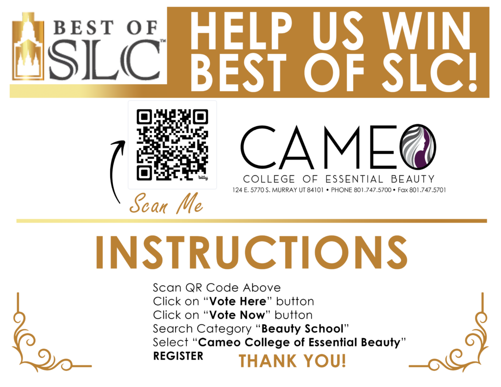 BEST OF SLC! CAMEO COLLEGE HAS BEEN NOMINATED!
